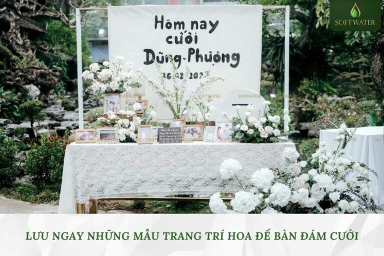 Lưu Ngay Những Mẫu Trang Trí Hoa Để Bàn Đám Cưới - Softwater Restaurant